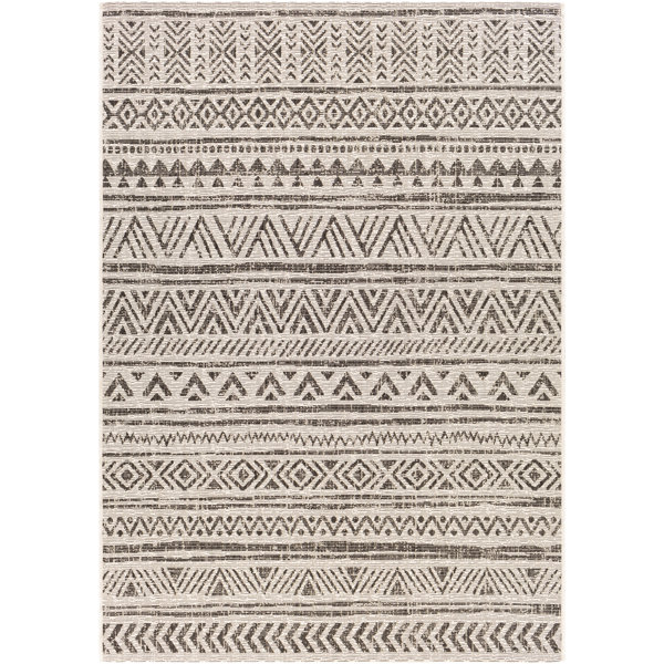 Union Rustic Tapis intérieur / extérieur noir / blanc cassé Landyon et Commentaires - Wayfair Canada
